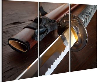 Islandburner Bild auf Leinwand Japanisches Samurai Schwert Bilder Wandbilder Poster