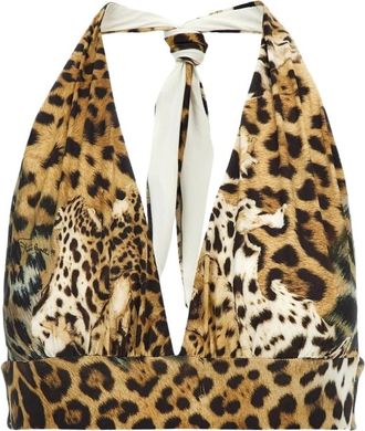 Roberto Cavalli Bikini-Oberteil mit Jaguar-Print - - Swimwear - Damen - Mehrfarbig - XS