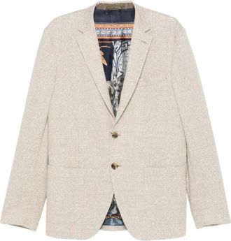 Etro Homme, Vestes, Beige, Taille: XL Veste &agrave; Carreaux en M&eacute;lange de Coton