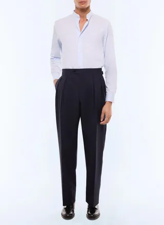Fursac Pantalon double pinces en toile de laine - Taille 36 - Homme