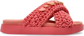 INUIKII Femme, Chaussures, Rose, Taille: 36 EU Woven Slides