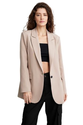DeFacto Damen X0017AZ Blazer, Sand, 44