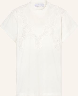 Stella McCartney T-Shirt Mit Spitze weiss