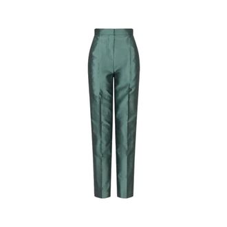 Emporio Armani Silk Blend Hosen - - Trousers - Damen - Gr&uuml;n - S