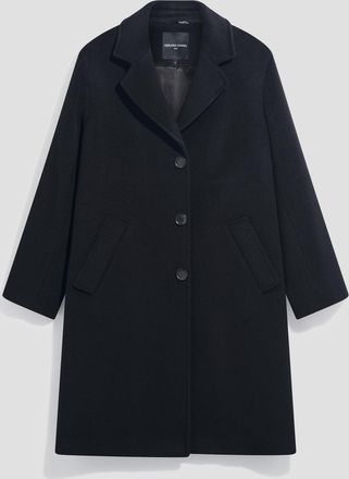Gerard Darel Manteau droit en laine vierge - AILA - Noir