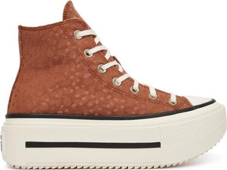 Converse Sneakers aus Stoff Converse Chuck Taylor All Star Lift Double Stack Platform Deer A17883C Braun
