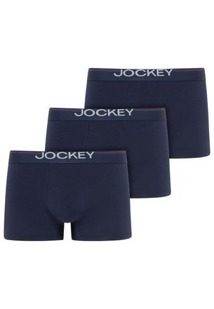 Jockey Boxer JOCKEY Cotton Stretch, Herren, Gr. XXL, blau, Single Jersey, Obermaterial: 95% Baumwolle, 5% Elasthan, unifarben, Unterhosen, atmungsaktiv, pass