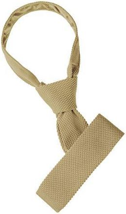 Allegra K Cravate en tricot, couleur unie pour les cravates en tricot à la mode pour hommes Kaki Taille unique