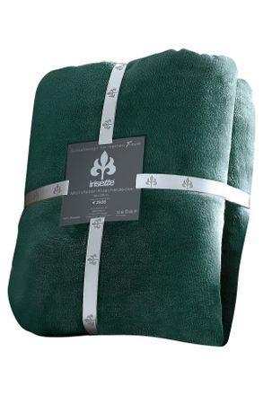 Irisette Kuscheldecke, Gr&uuml;n, Textil, Uni, 150x200 cm, Oeko-Tex Standard 100, pflegeleicht, Wohntextilien, Decken, Kuscheldecken