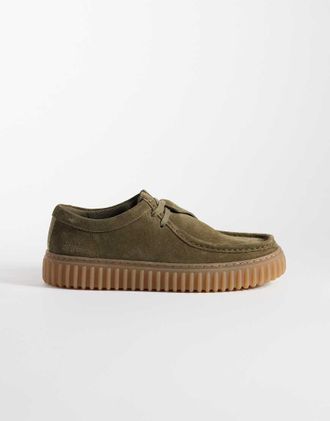 Clarks Torhill Bee - Chaussures en daim - Olive-Vert
