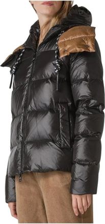 Deha Deha, Femme, Vestes, Noir, Taille: 38 FR Parka matelass&eacute;e &agrave; losanges