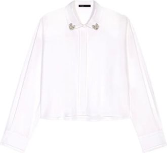 Maje chemise à ornements - Blanc