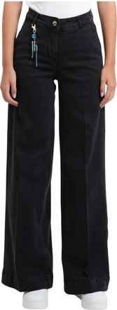 Fracomina Femme, Jeans, Noir, Taille: W30 Wide Jeans