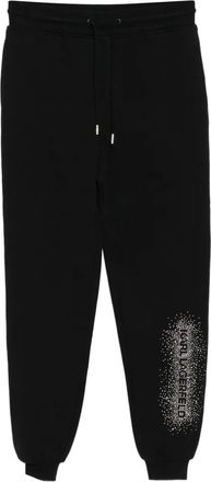 Karl Lagerfeld logo rhinestone-embellished sweatpants - Schwarz