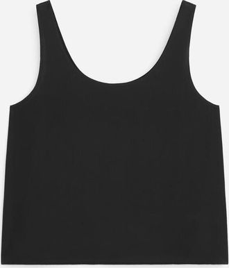 Arket Tr&auml;geroberteil Aus Seide -Schwarz