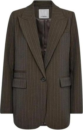 Co'Couture Femme, Vestes, Brun, Taille: 38 FR Blazer &agrave; rayures