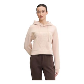 Guess Femme, Sweatshirts et sweats &agrave; capuche, Beige, Taille: 38 FR Nouveau sweat &agrave; capuche Alisa