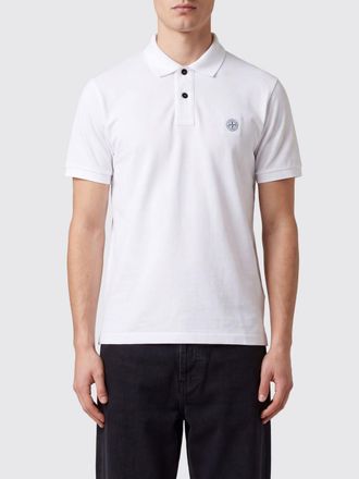 Stone Island Polo slim fit en coton &agrave; manches courtes avec &eacute;cusson logo Compass