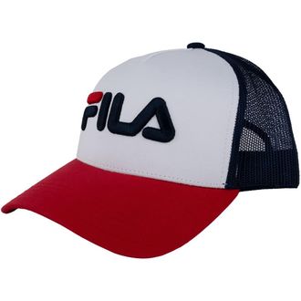 Fila Unisex Beppu Trucker Cap Linear Logo Snap Back Baseballkappe, True Red-Bright White-Medieval Blue, 31 EU