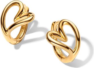 Pandora Pandora Essence Organisch Geformtes Herz Kleine Creolen aus 14 Karat vergoldeter Metalllegierung, 264359C00