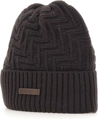 Paolo Pecora Homme, Accessoires, Brun, Taille: ONE Size Zigzag Wool Hat