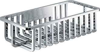 Gedy Tiberio Halterung für Objekte, rechteckig, thermoplastisches Harz, Chrom, 24 x 12,6 x 6,6 cm