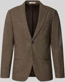 Selected Slim Fit Sakko mit Pattentaschen aus Wolle