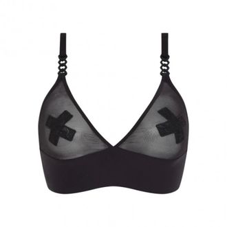 Chantelle Femme, Sous-v&ecirc;tements, Noir, Taille: 38 FR Xplicit Wirefree Bralette