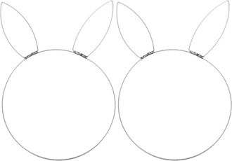 Amosfun 2st Hasenkopf-Reifen Hasenkopf Aus Draht K&uuml;nstliche Girlande Hasenkranz Spitze Kaninchen Rundes Kaninchen Dekoratives Kaninchen K&uuml;nstliches Kaninchen 