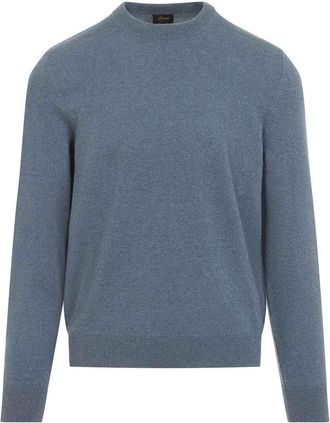 Brioni Rundhalspullover - Blau