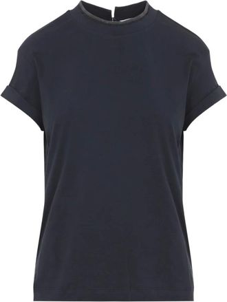Brunello Cucinelli Femme, Tops, Bleu, Taille: 40 FR M0T18Bd200 T-Shirt