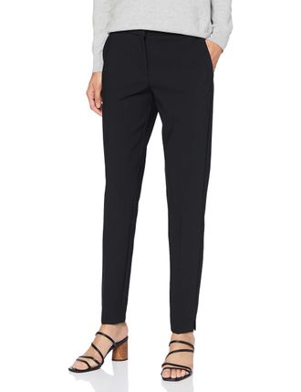 Selected Damen Slfrita Mw Slim Pant Black B Noos Hose, 38