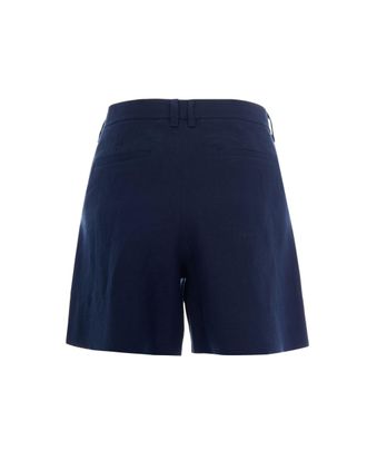 Max Mara Womens Linen Shorts Night Blue