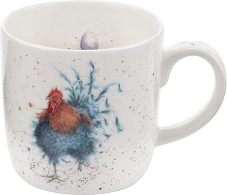 Portmeirion Royal Worcester Wrendale Designs K&ouml;nig der Coop-Becher 0,31L Tasse, Zylindrisch, Knochenporzellan, Becher, 0,3 Liter