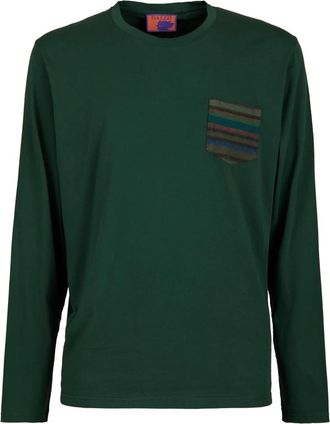 Gallo Gallo, Homme, Tops, Vert, Taille: 2XL T-shirt &agrave; Manches Longues avec Poche Multicolore