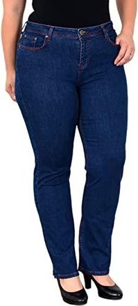 ESRA Jean pour femme - Coupe droite - Coupe droite - Taille haute - FG5, Bleu nuit J586, W42