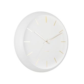 Karlsson [DL] Wall Clock Globe White, Design Armando Breeveld D. 40cm, H. 12cm, Excl. AA Battery