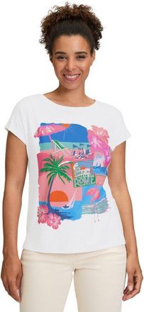 Betty Barclay Kurzarmshirt Damen Basic Shirt mit Aufdruck (1-tlg) Pailletten