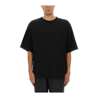 Dries Van Noten Oversized Baumwoll-T-Shirt - - Tops - Herren - Schwarzk - M