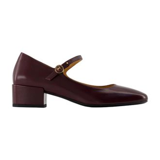 Tod's Burgund Leder Mary Janes - - Shoes - Damen - Rot - 36 EU