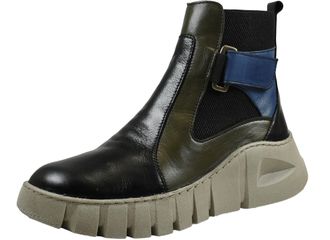 Gemini Damen Stiefelette Chelsea Boot mit Plateau und Keilabsatz 033313-02, Gr&ouml;&szlig;e:40 EU, Farbe:Schwarz
