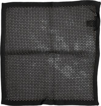 Dolce & Gabbana Mens Black Patterned Cotton Square Foulard Scarf