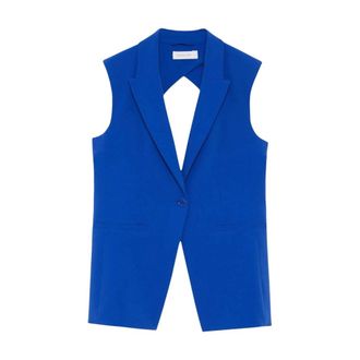 Patrizia Pepe Gilet - Femme - Vestes - Bleu - Taille: 42 FR