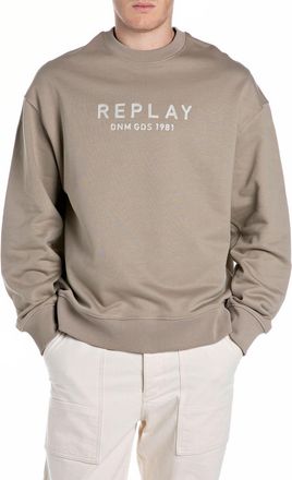 Replay Herren M3075 Sweatshirt, 829 Stone, XXXL