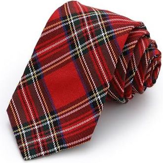 Generic Cravates de No&euml;l pour hommes - Cravates cool pour hommes - Bas de No&euml;l pour hommes, Plaid de No&euml;l rouge, taille unique