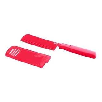 Kuhn Rikon 22620 Messer Colori 1 Nakirimesser rot 24,5 cm Edelstahl antihaftbeschichtet m. Klingenschutz