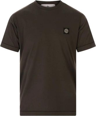 Stone Island Homme, Tops, Vert, Taille: S T-shirt &agrave; manches courtes