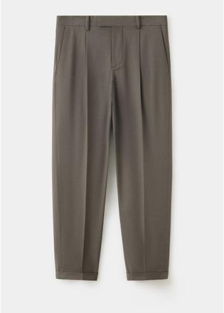 Mango Pantalon costume Boston regular fit marron moyen - Homme - 38 - MANGO MAN