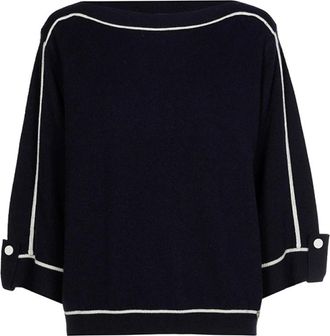 Marie M&eacute;ro Femme, Pulls, Bleu, Taille: 40 FR Pull marin &agrave; encolure bateau