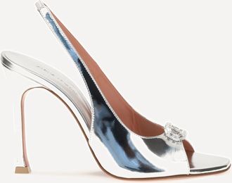 Amina Muaddi Mini Camelia Slingback Sandals Female 37.5